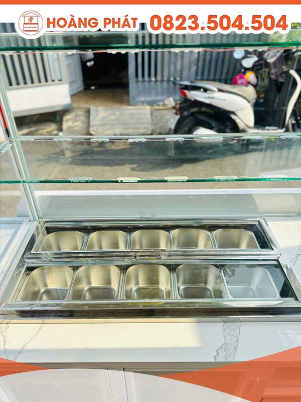 Xe Trà Sữa Matcha Latte Ngon 1m2x60x2m XBH92 - Tủ Xe Bán Hàng Hoàng Phát